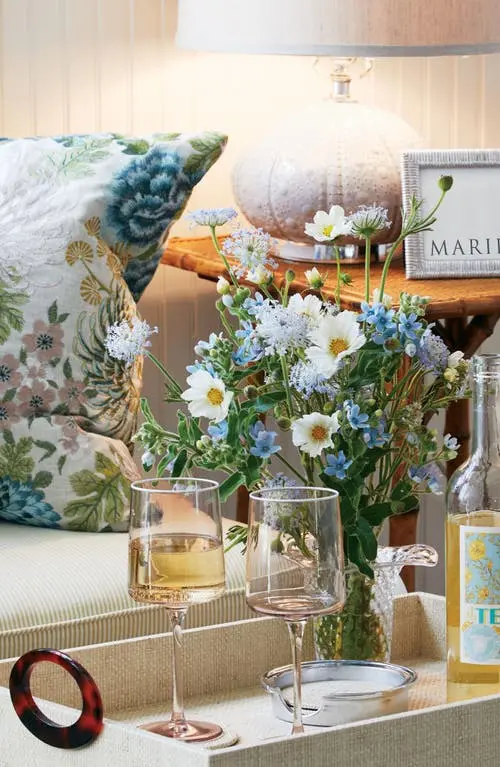 MARIPOSA Coconut Grove Faux Grasscloth Tray