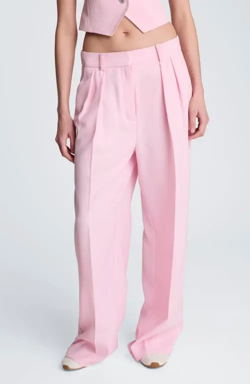 KENNETH COLE Double Pleat Wide Leg Pants - Chintz Pink