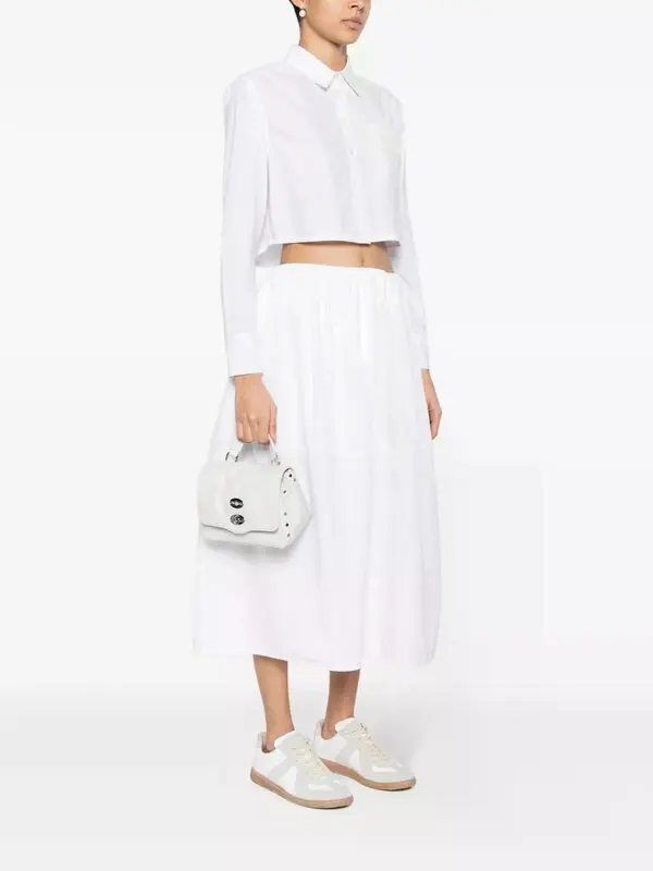 ZANELLATO Postina Grained Leather Tote - Grey