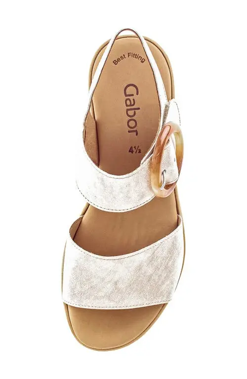Gabor Ankle Strap Platform Wedge Sandal