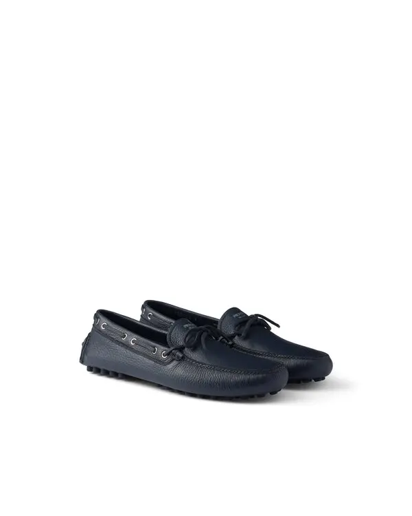 Prada Leather Driving Shoe - Blue