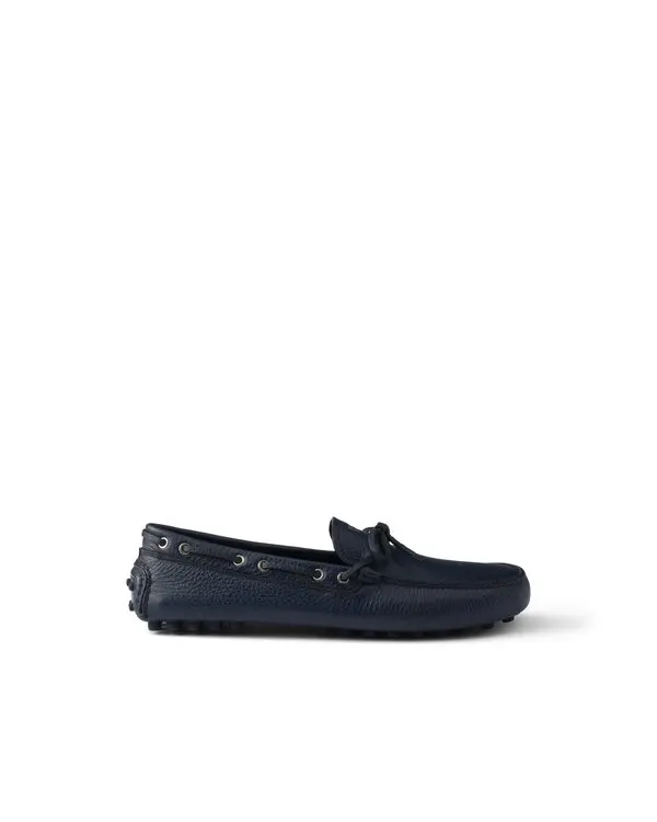 Prada Leather Driving Shoe - Blue