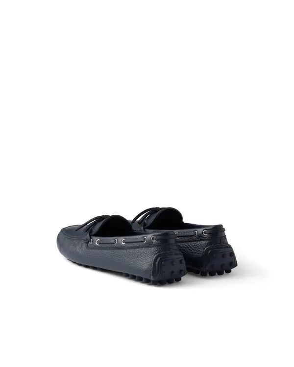 Prada Leather Driving Shoe - Blue