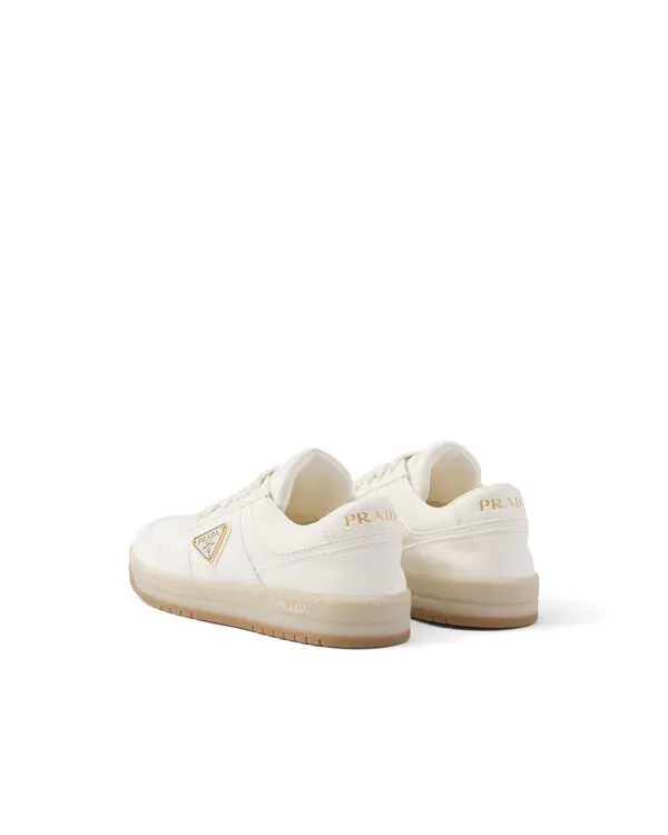 Prada Downtown Nappa Leather Sneakers - Neutral