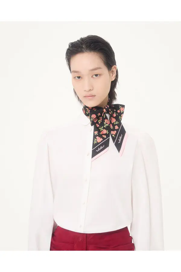 Valentino Garavani Mazzetto Coriandolo Silk Bandeau Scarf - Black