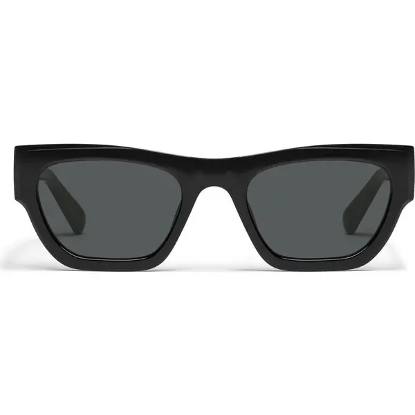 Quay 54mm Square Sunglasses - Black/smoke