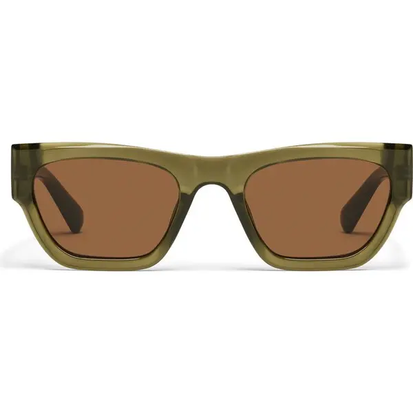 Quay 54mm Square Sunglasses - Olive/brown