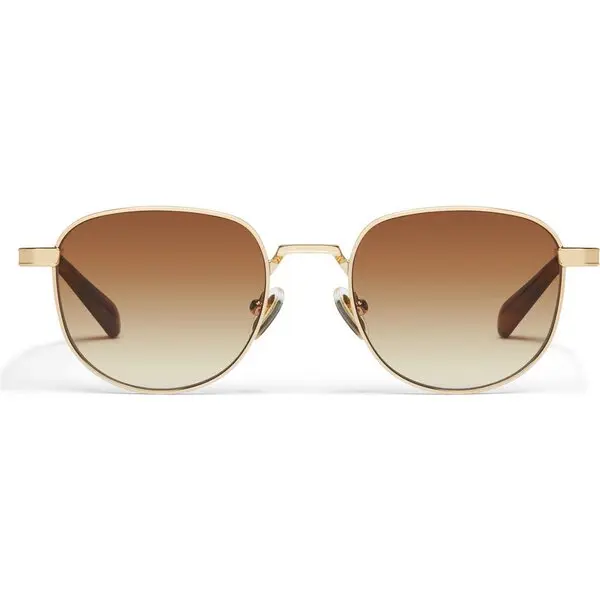 Quay Round Frame Sunglasses - Gold/sepia