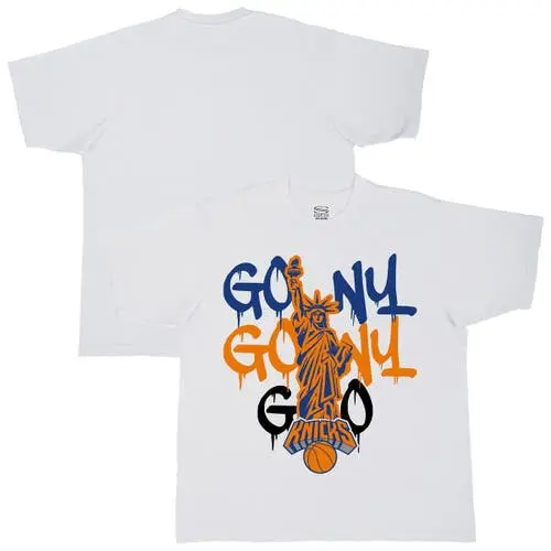 STADIUM ESSENTIALS New York Knicks Oversized Go Ny Go T-shirt - White