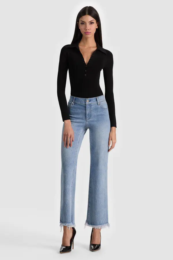 Alice + Olivia Fierce Jean - Natural