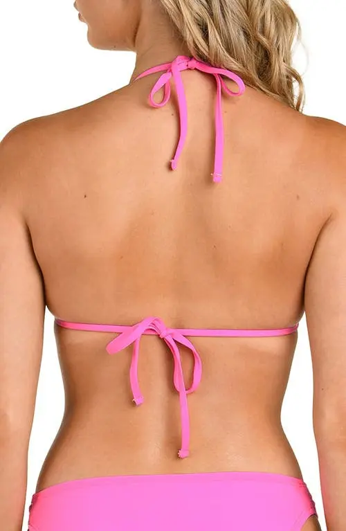 CITRUS Pleated Triangle Bikini Top
