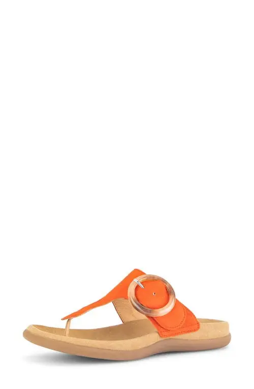 Gabor Buckle Flip Flops - Pumpkin