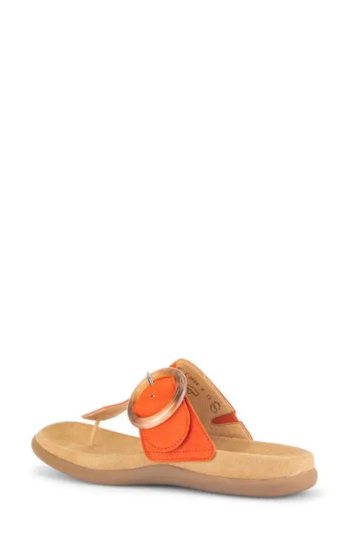 Gabor Buckle Flip Flops - Pumpkin