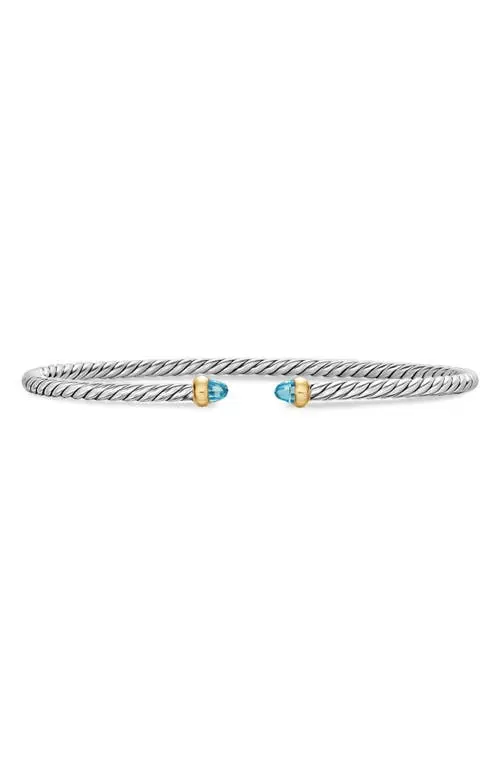 David Yurman Micro Cable Flex Bracelet - Aqua Chalcedony