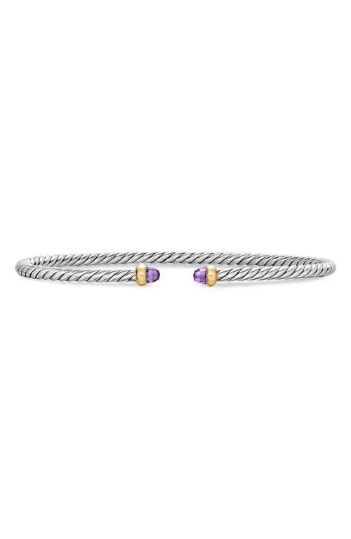 David Yurman Micro Cable Flex Bracelet - Bo Amethyst