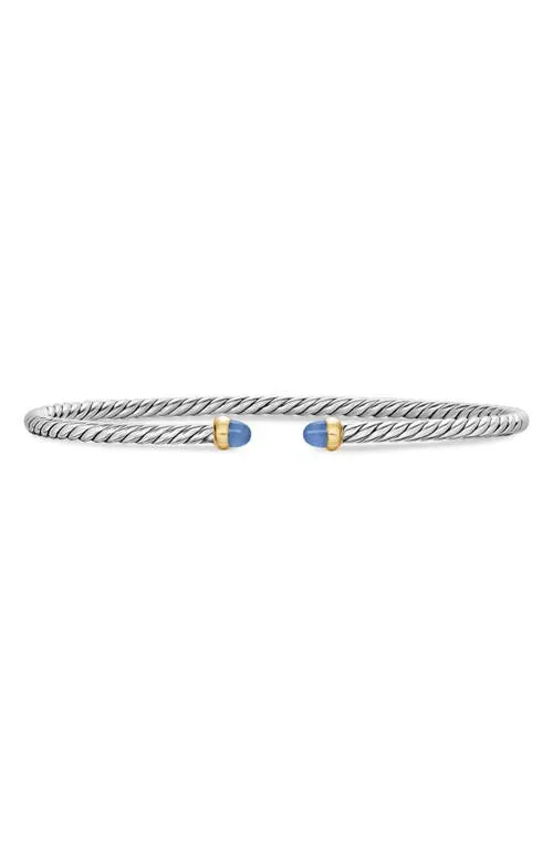 David Yurman Micro Cable Flex Bracelet - Light Blue