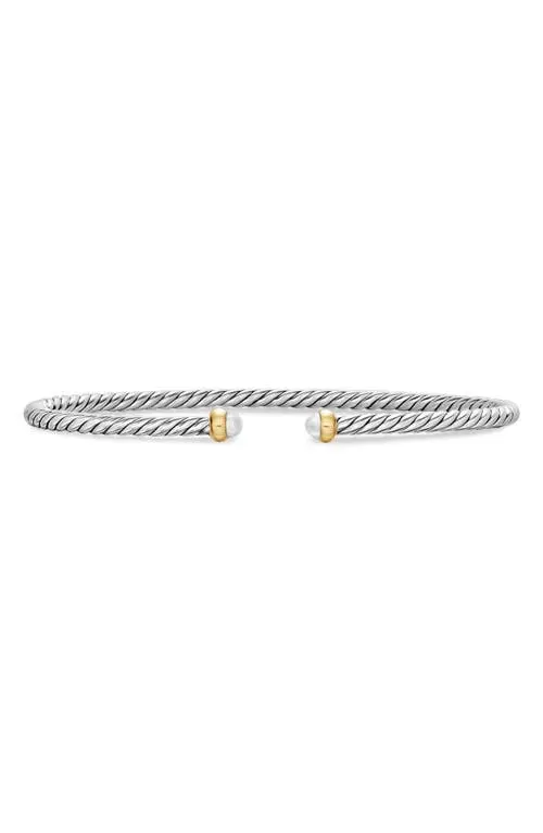 David Yurman Micro Cable Flex Bracelet - Pearl