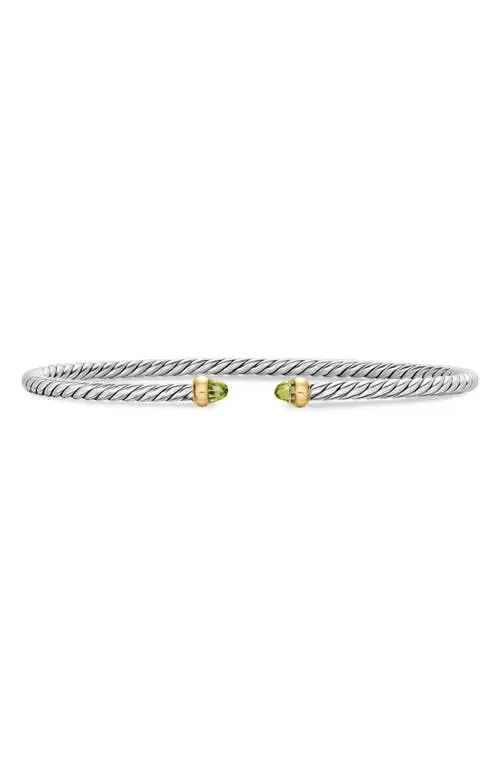 David Yurman Micro Cable Flex Bracelet - Peridot