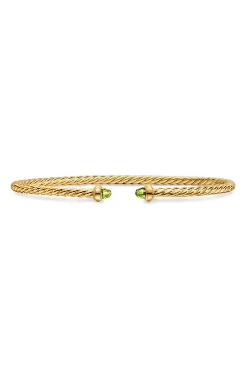 David Yurman Micro Cablespira® Flex Bracelet - Peridot