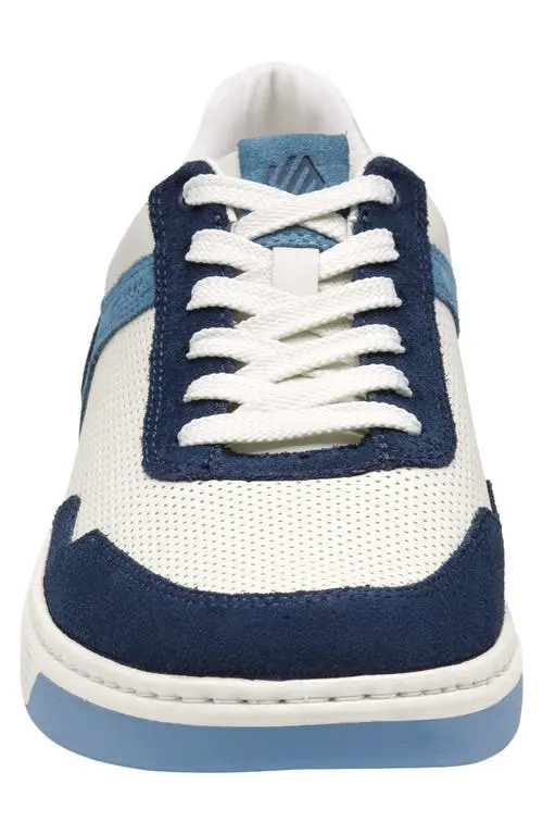 Johnston & Murphy Dawson Sneaker - White Full Grain/blue/navy