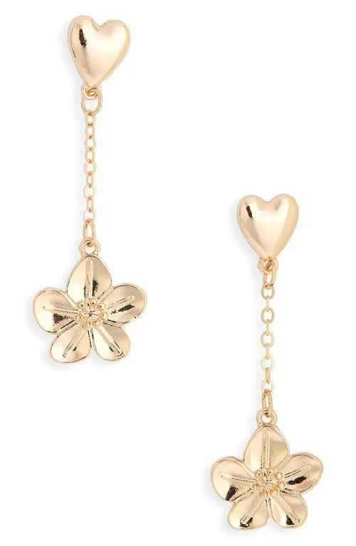 Bp. Floral Chain Drop Earrings - Gold