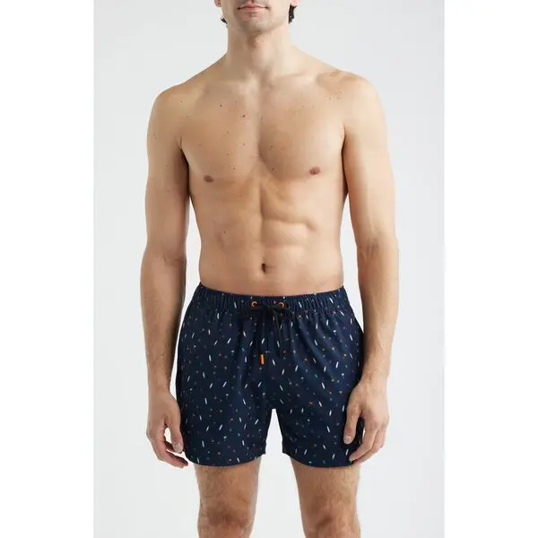 SAVE THE DUCK Ademir Swim Trunks - Palms & Surfboards