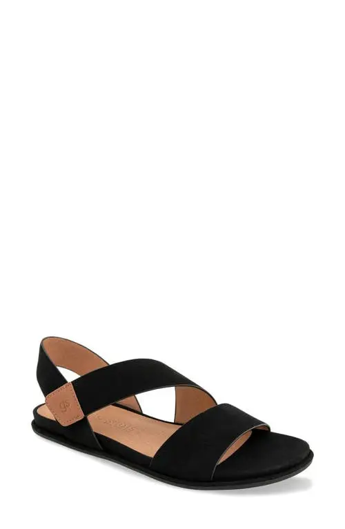 Gentle Souls Lottie Slingback Sandal - Black Nubuck