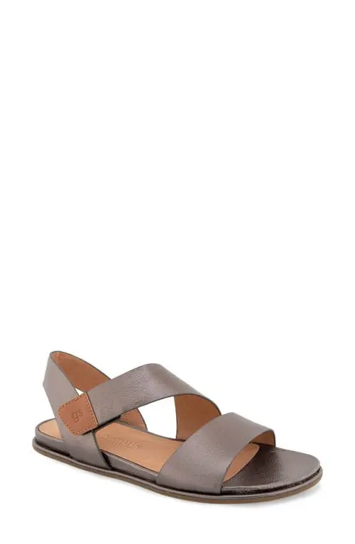 Gentle Souls Lottie Slingback Sandal - Dark Pewter Leather