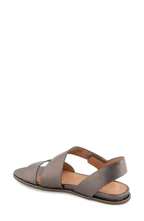 Gentle Souls Lottie Slingback Sandal - Dark Pewter Leather