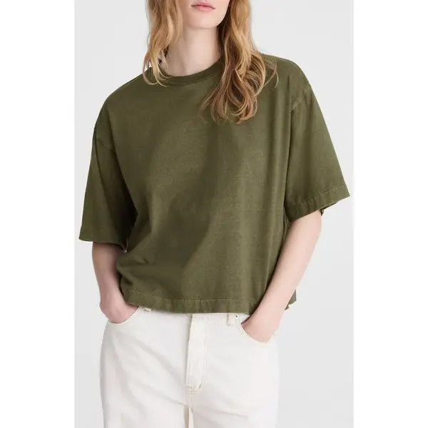 Madewell Allday Boxy Crop T-shirt - Faded Ivy