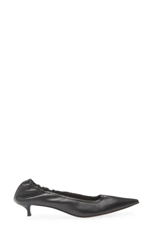 ATP ATELIER Valfurva Pointed-toe Kitten Heel Pumps - Black