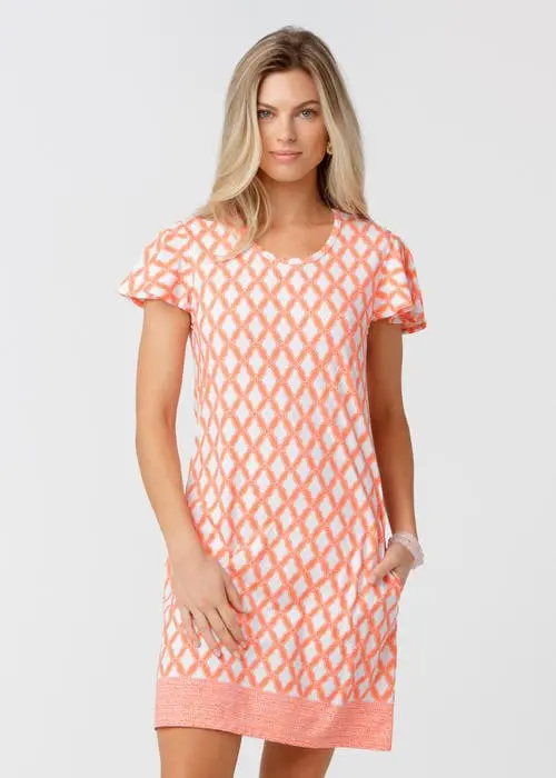 CABANA LIFE Short Sleeve Shift Dress - Oasis