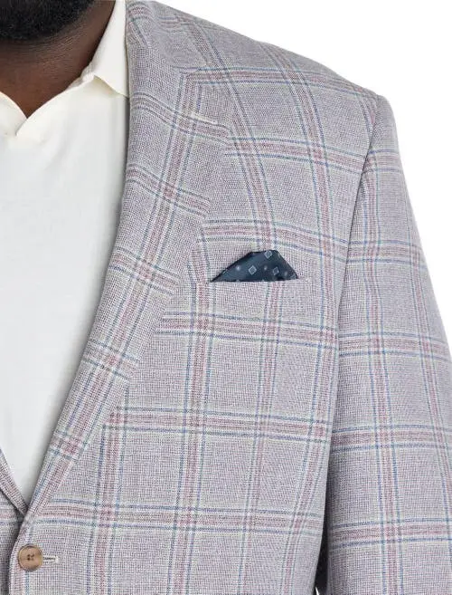 OAK HILL BY DXL Big & Tall Plaid Sport Coat
