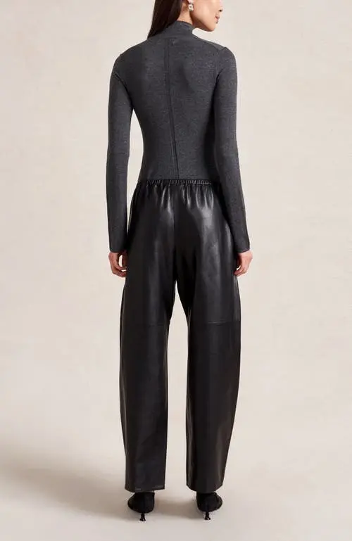 LA LIGNE Leather Barrel Colby Pant