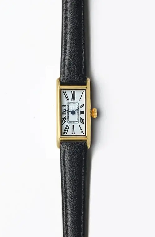 MARCH HARE WATCHES The Kimsey Classic Watch - Gold Watch - Black Strap