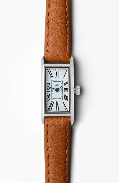 MARCH HARE WATCHES The Kimsey Classic Watch - Silver Watch - Tan Strap