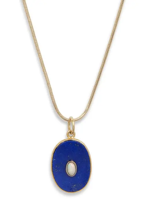 CHILD OF WILD Lunaris Lapis & Opal Pendant Necklace - Gold