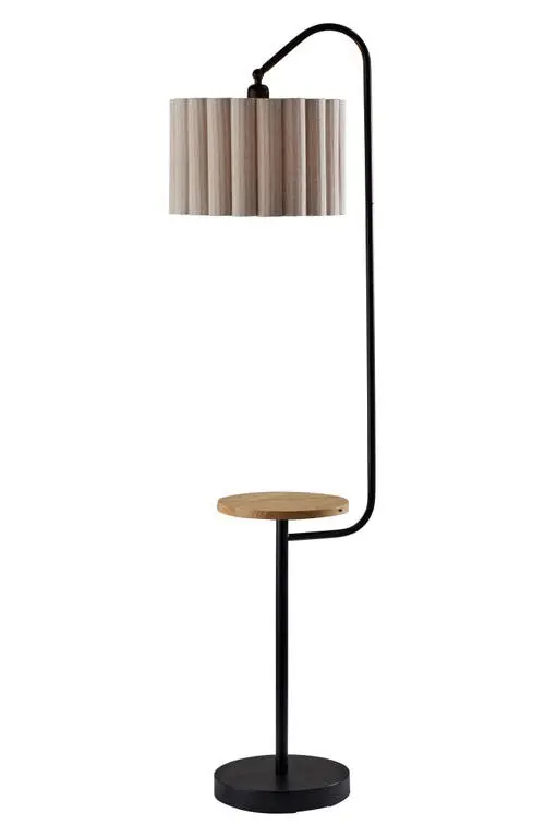 ADESSO Caldwell Shelf Floor Lamp - Black