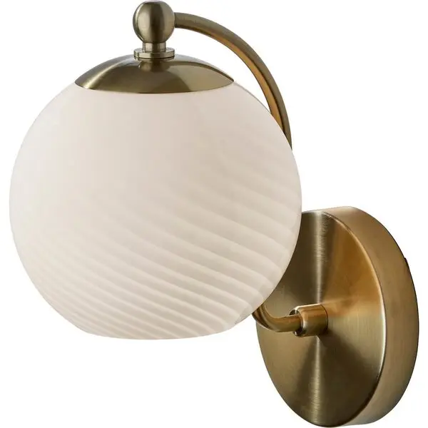 ADESSO Swirl Wall Light - Antique Brass