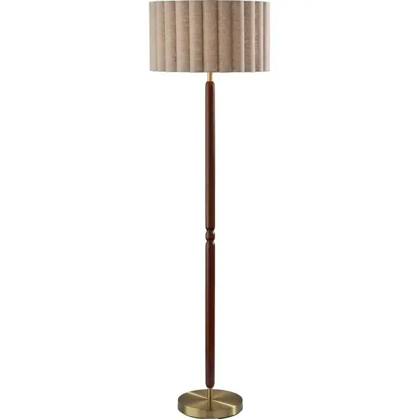 ADESSO Laine Floor Lamp - Antique Brass