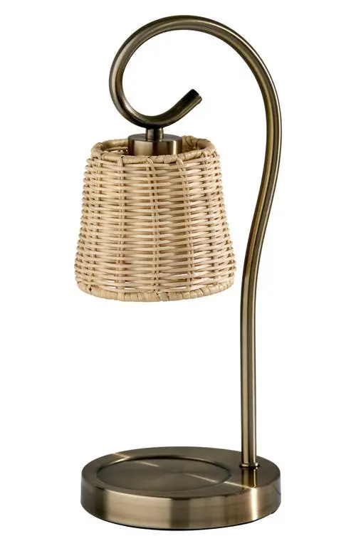 ADESSO Perry Candle Warmer Lamp - Antique Brass