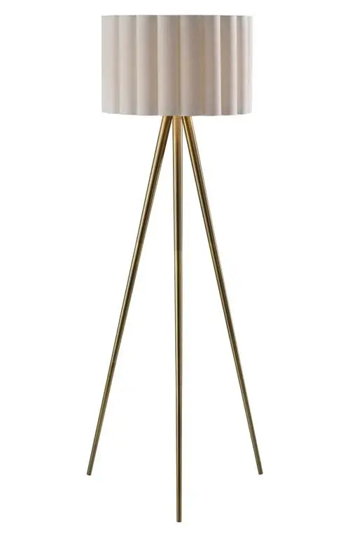 ADESSO Caldwell Floor Lamp - Antique Brass