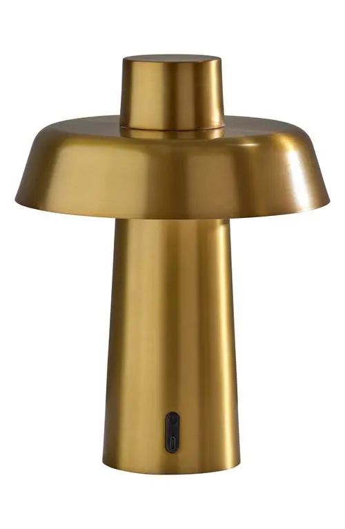 ADESSO Pirlo Led Cordless Table Lamp - Antique Brass