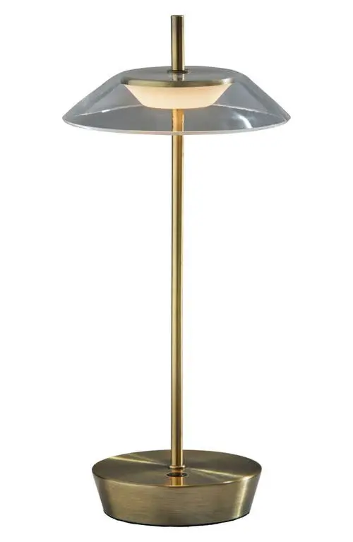 ADESSO Ako Led Cordless Table Lamp - Antique Brass