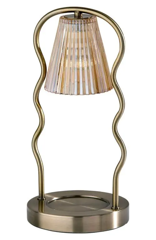 ADESSO Chiara Candle Warmer Lamp - Antique Brass