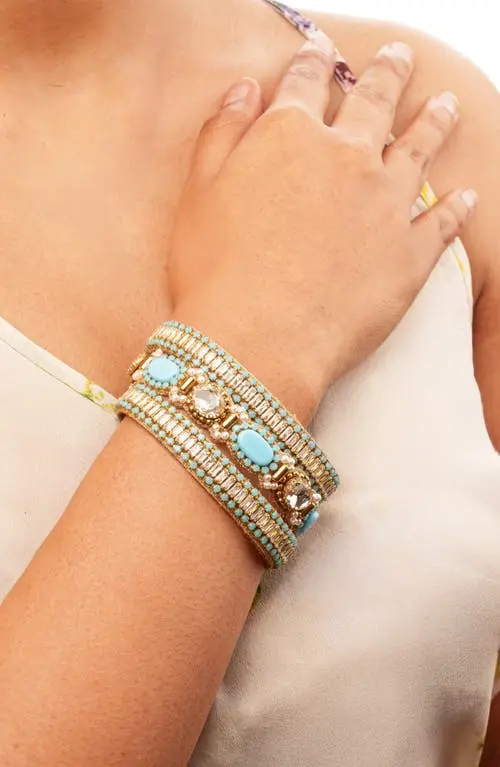 Deepa Gurnani Harva Bracelet - Turquoise