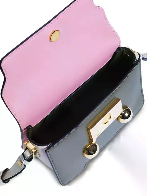Marni Colourblock Turn-lock Crossbody Bag - Green