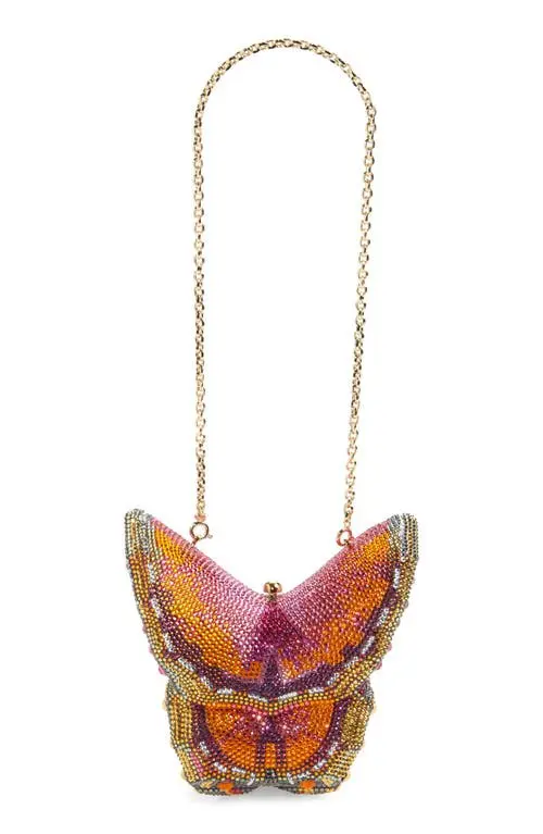 Judith Leiber Butterfly Crystal Clutch - Champagne Multi