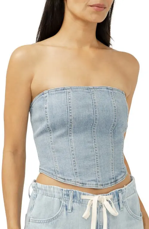 SILVER JEANS CO. Strapless Denim Corset Top