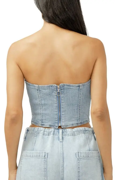 SILVER JEANS CO. Strapless Denim Corset Top
